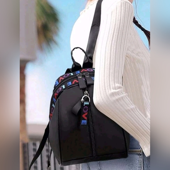 Bags | New Black Love Backpack | Poshmark